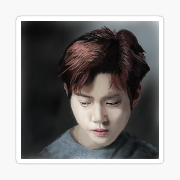 "Exo Suho Fan Art." Sticker by AuriAmparo | Redbubble