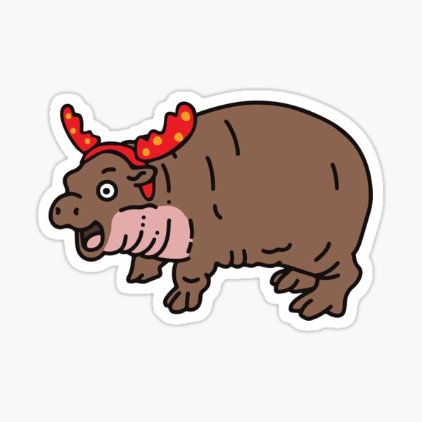 "Funny Moo Deng Art" Sticker for Sale by TanArtDesign | Redbubble
