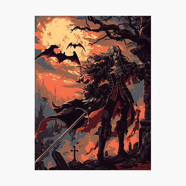 "Alucard Pixel Art" Photographic Print for Sale by SchellStation ...