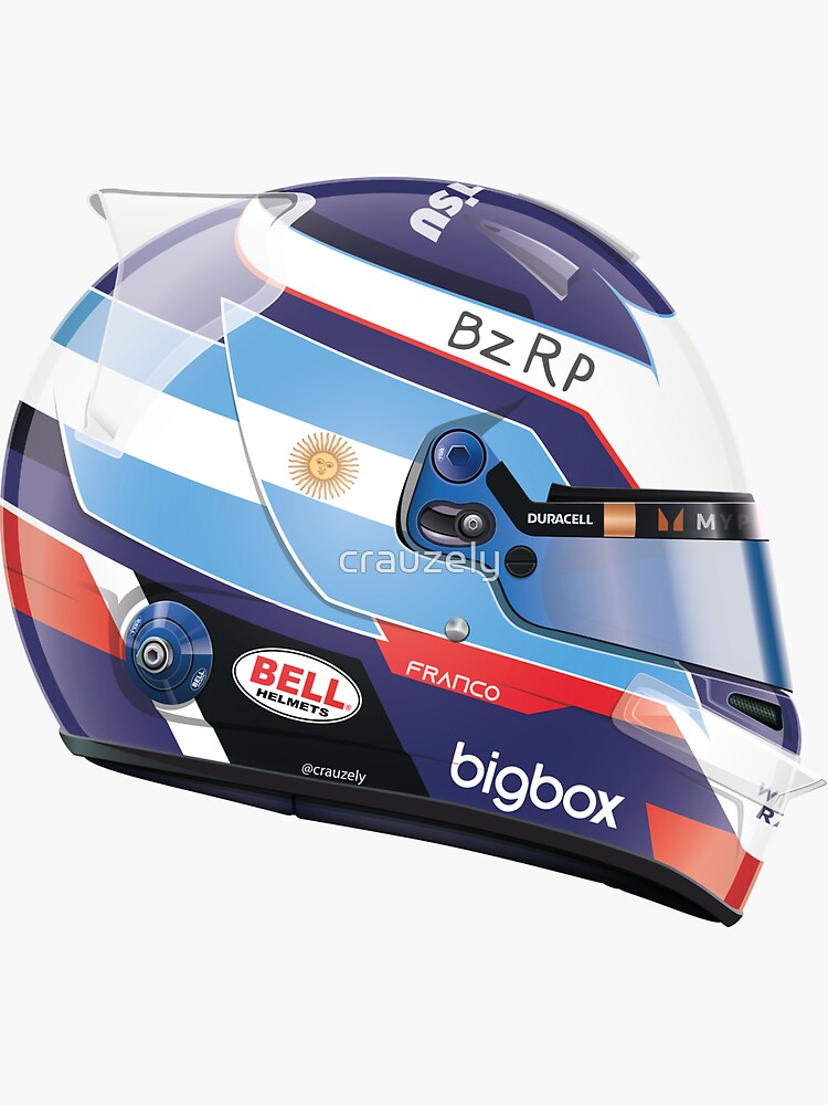 "Franco Colapinto (F1 helmet)" Sticker for Sale by crauzely | Redbubble