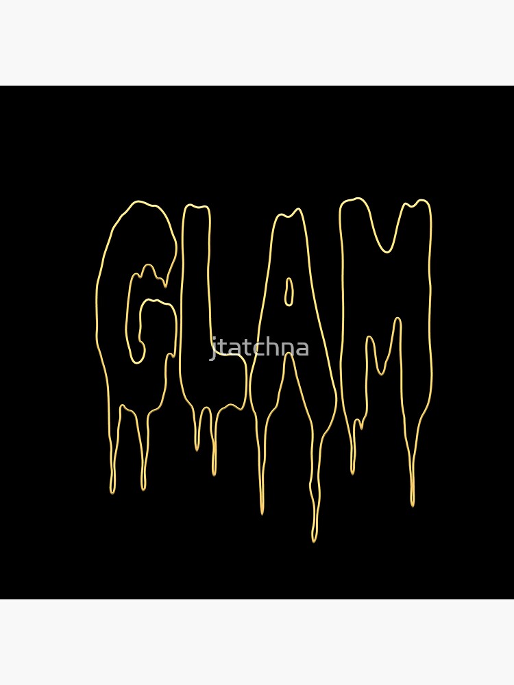 "Golden Glam word art" Sticker for Sale by jtatchna | Redbubble