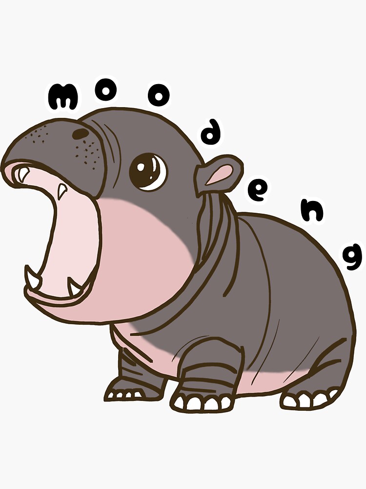 "Moodeng" Sticker for Sale by Narawadeesyed | Redbubble