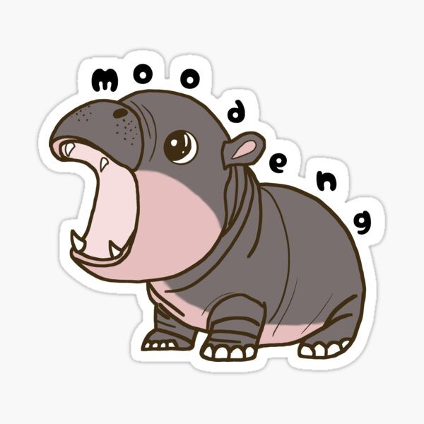"Moodeng" Sticker for Sale by Narawadeesyed | Redbubble
