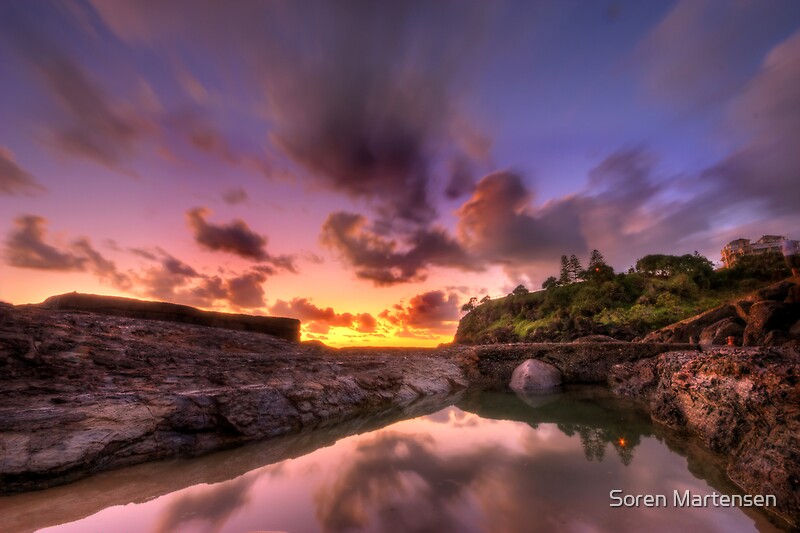 "Sunrise Snapper Rock Queensland" by Soren Martensen | Redbubble