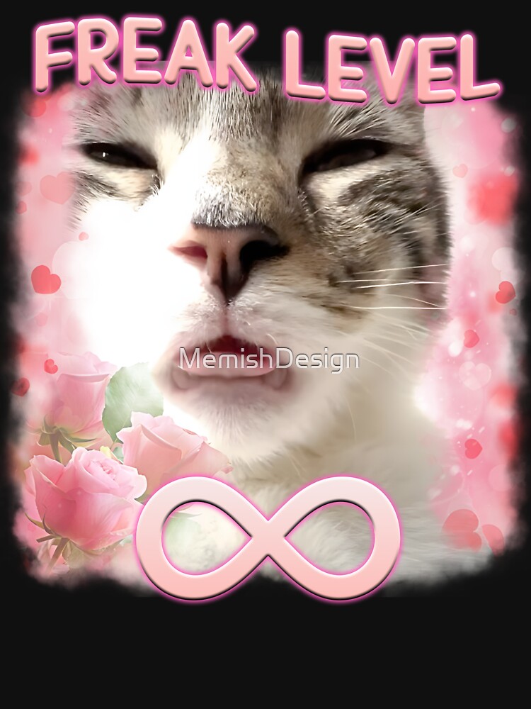 "Freaky Ahh Funny Cat Meme Gifts for Freak" Essential T-Shirt for Sale ...
