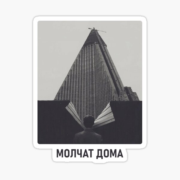 "Molchat Doma" Sticker by robocat2000 | Redbubble