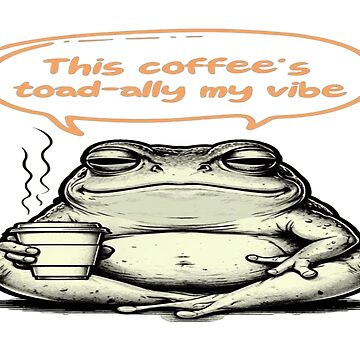 "Toad relaxing over coffee" Sticker for Sale by validmaker | Redbubble