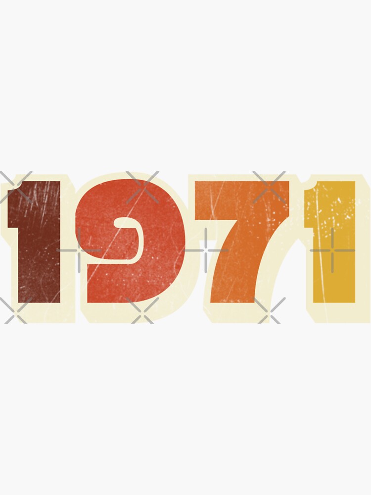 "1971" Sticker for Sale by FandomTrading | Redbubble