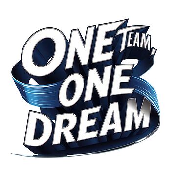 "One Team One Dream T-shirt" Sticker for Sale by wtalat123 | Redbubble