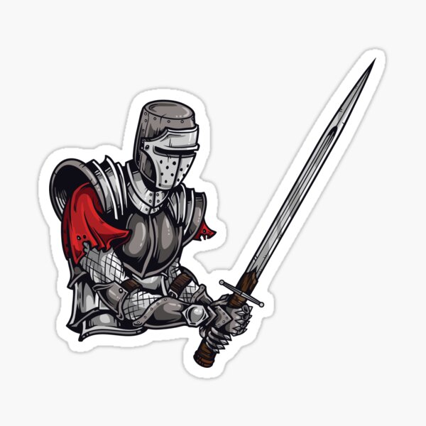 "Fighting Knight" Sticker for Sale by Reethes | Redbubble