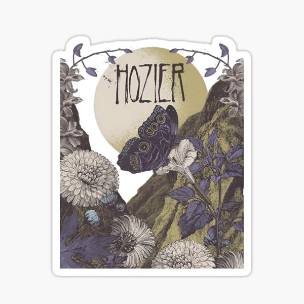 "Unofficial Unreal Unearth Tour Hozier Inspired NYC Butterfly and Moon " Sticker for Sale by ...