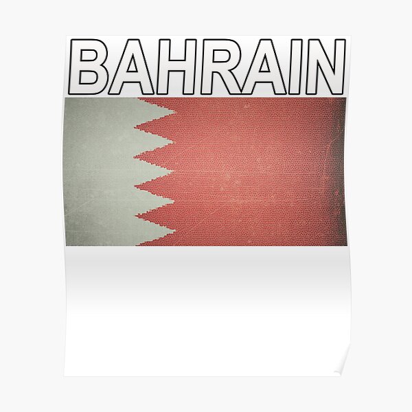 "Bahrain Flag Stained Glass Effect National Design" Poster by merchhost ...