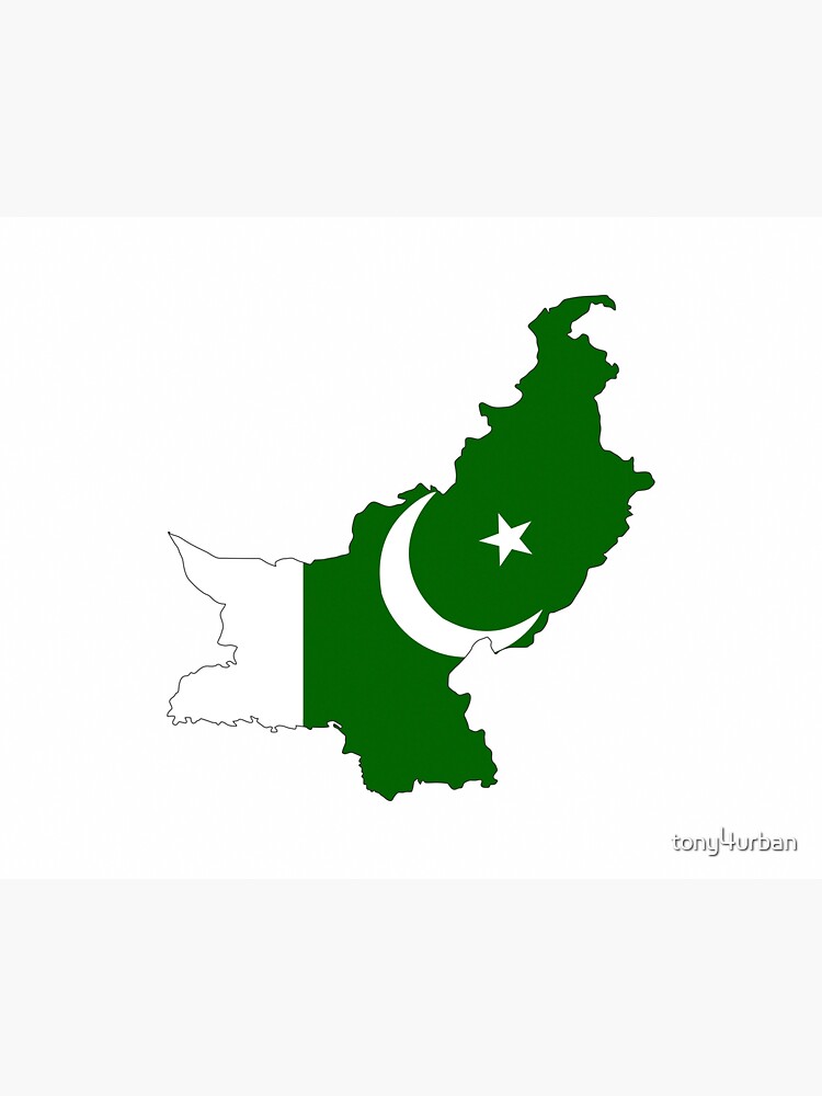 "pakistan flag map" Sticker by tony4urban | Redbubble