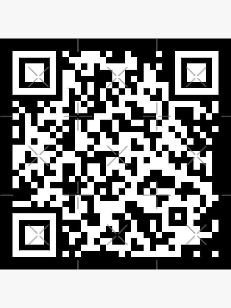 "Rick Roll QR Code – Never Gonna Give You Up Meme Prank Design" Sticker ...