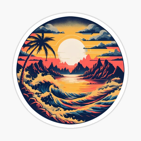 "FOREVER CHASING SUNSETS" Sticker for Sale by ThreadHavenCo | Redbubble