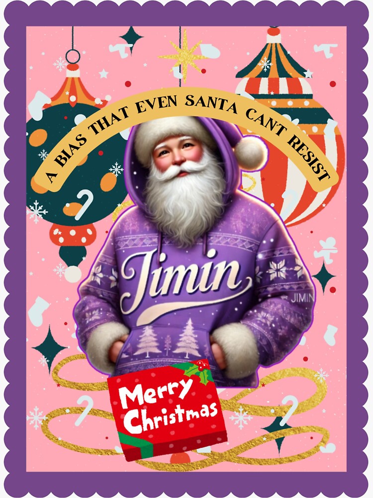 "Santa has a bias" Sticker for Sale by ARMYPLUGCO | Redbubble