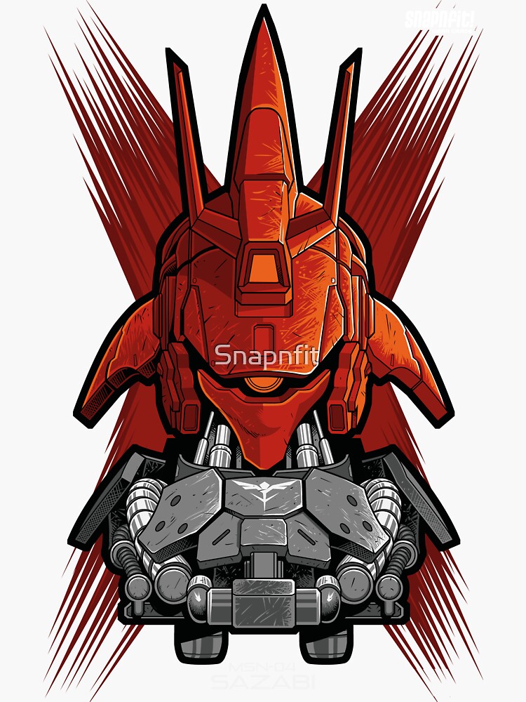 "Sazabi" Sticker by Snapnfit | Redbubble