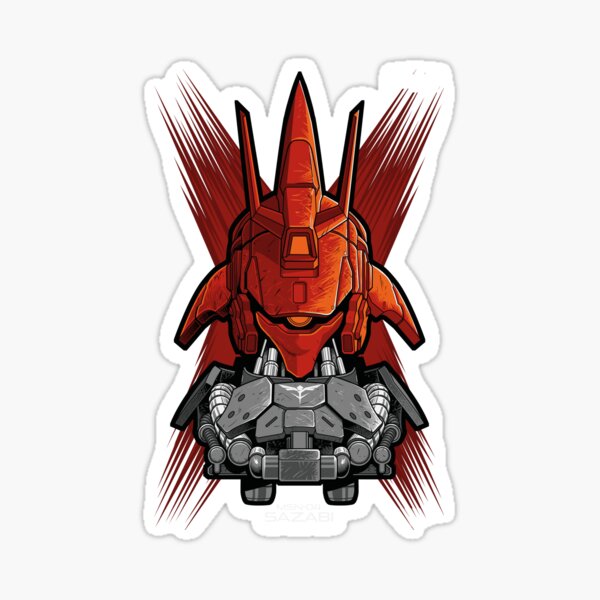 "Sazabi" Sticker by Snapnfit | Redbubble