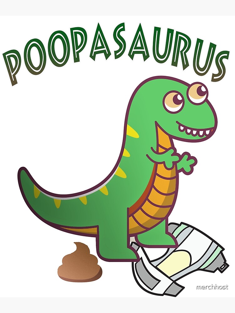 "Poopasaurus Poop Emoticon Baby Dinosaur Poo Onesie" Art Print for Sale ...