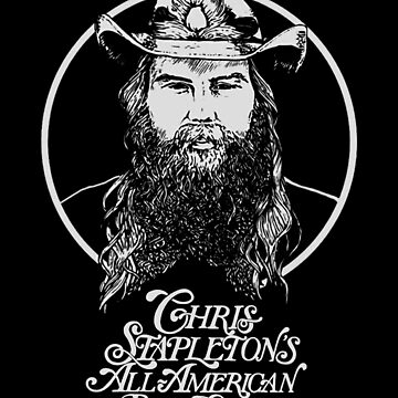 "Chris Stapleton ( white )" Sticker for Sale by jo-v4yn | Redbubble