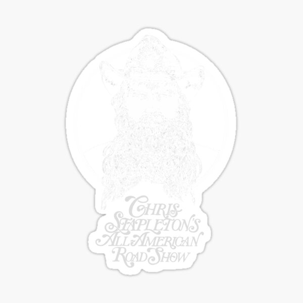 "Chris Stapleton ( white )" Sticker for Sale by jo-v4yn | Redbubble