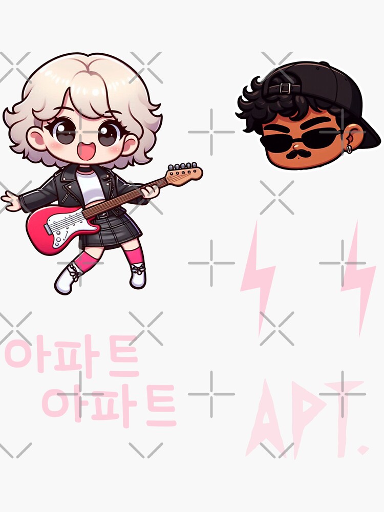 "APT Rose Bruno Mars Kawaii Chibi Anime" Sticker for Sale by AstroAppa ...