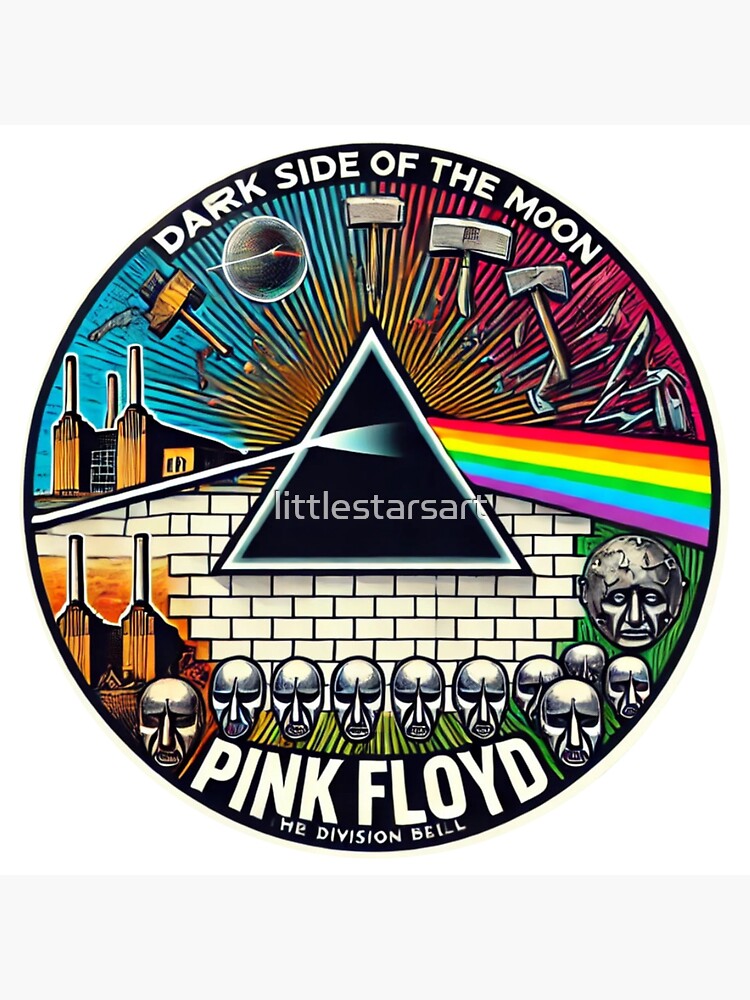 "Pink Floyd" Sticker by littlestarsart | Redbubble