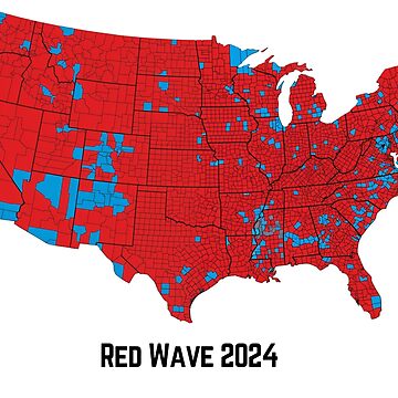 "Red Wave 2024 - Election Map Victory Design" Sticker for Sale by ...