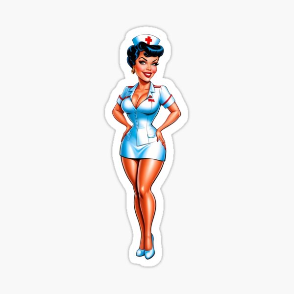 "sexy nurse pin up" Sticker by HolaJosephina | Redbubble