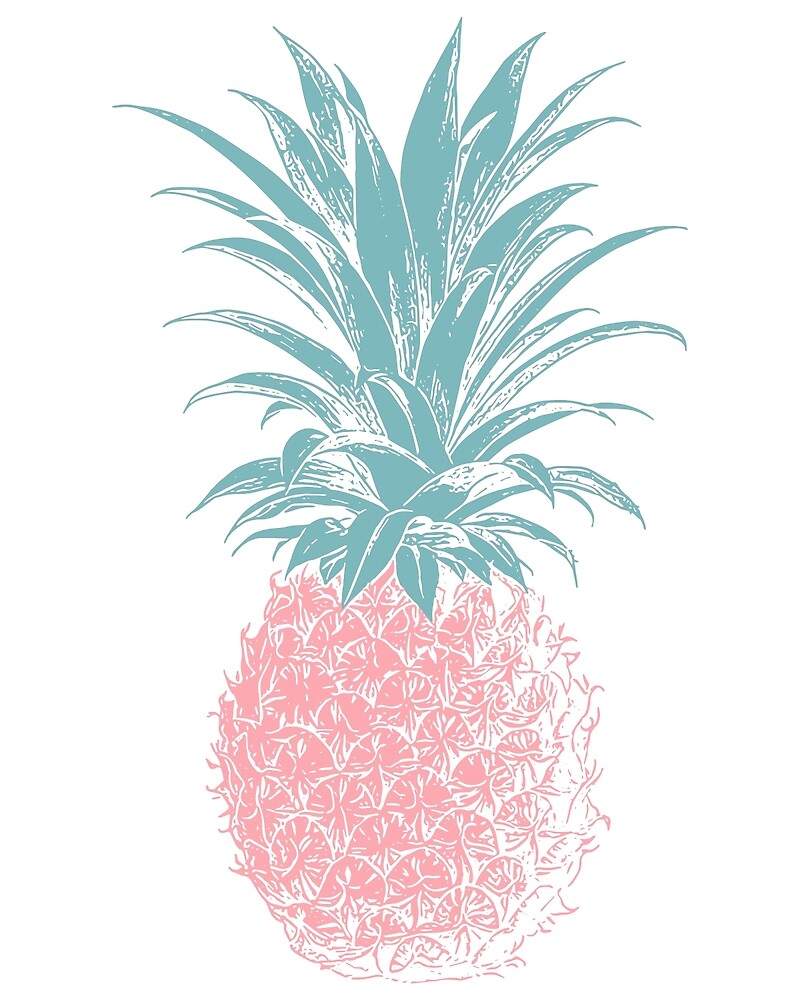 "Pink Pineapple Art" by JuneJournal | Redbubble