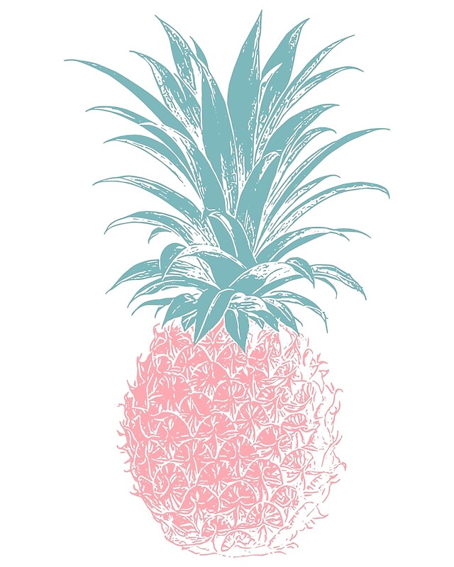 "Pink Pineapple Art" by JuneJournal | Redbubble