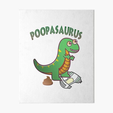 "Poopasaurus Poop Emoticon Baby Dinosaur Poo Onesie" Art Board Print ...