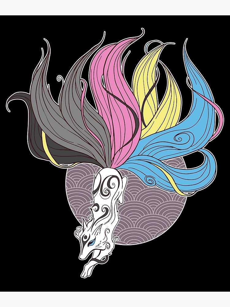 "Polygender Kitsune LGBT Pride Flag" Poster for Sale by Psitta | Redbubble