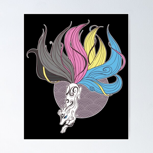 "Polygender Kitsune LGBT Pride Flag" Poster for Sale by Psitta | Redbubble