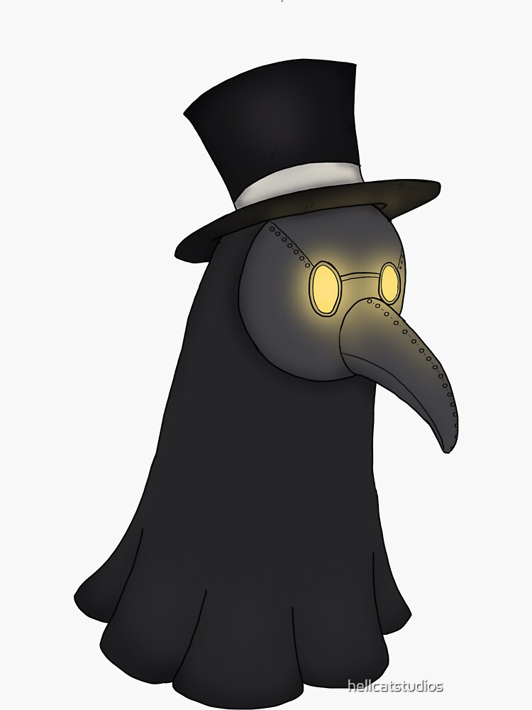 "Edgar the Plague Ghost" Sticker for Sale by hellcatstudios | Redbubble