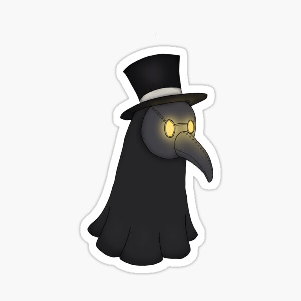"Edgar the Plague Ghost" Sticker for Sale by hellcatstudios | Redbubble