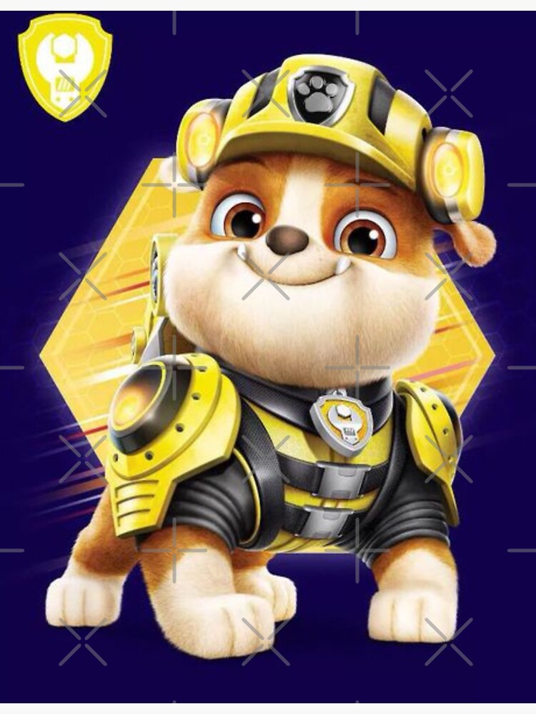 "Paw Patrol Rubble Character Mighty Rubble in suit" Sticker for Sale by ...