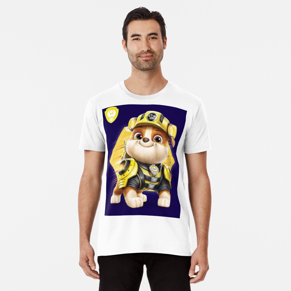 "Paw Patrol Rubble Character Mighty Rubble in suit" Sticker for Sale by ...