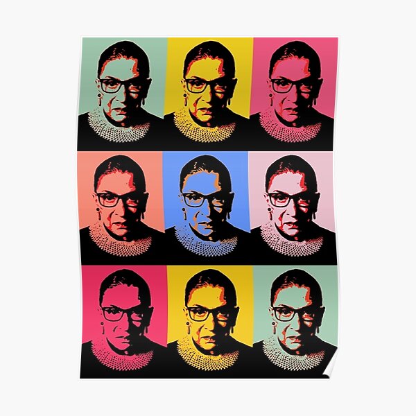 "RBG - Pink Wave - Dissent is Patriotic" Poster by Thelittlelord ...