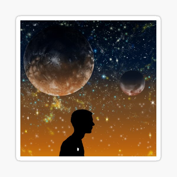 "From the Stars - Boris" Sticker for Sale by DrowningArrows | Redbubble