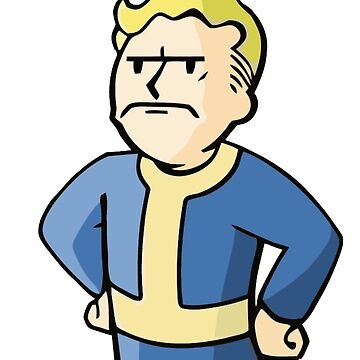 "Angry Vault Boy Sticker" Sticker for Sale by AlbiArt1101 | Redbubble