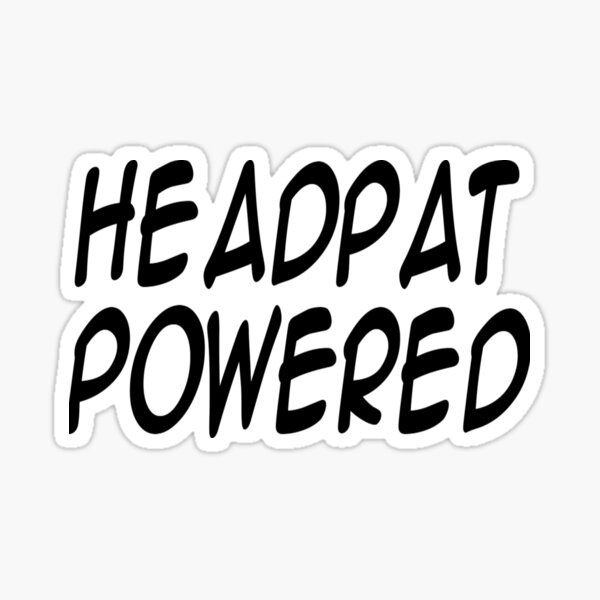 "Headpat Powered (Black Text)" Sticker for Sale by SpaceSlav | Redbubble
