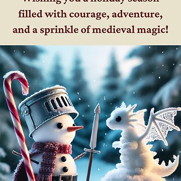 "Dragon-Slaying Snowman" Greeting Card for Sale by Medievalists | Redbubble