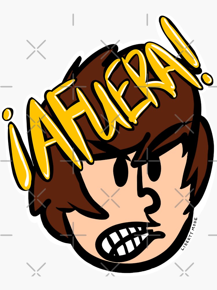 "Javier Milei Afuera Cartoon Head Libertarian" Sticker for Sale by ...