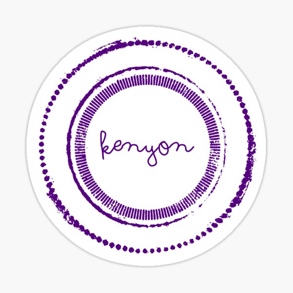"Kenyon Stamp White" Sticker for Sale by jtbaum | Redbubble