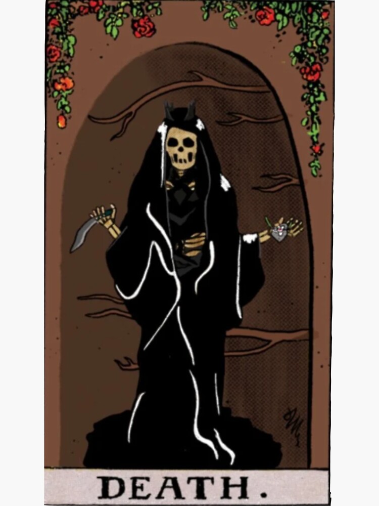 "Death Tarot Card - Rio Vidal" Sticker by 987y | Redbubble