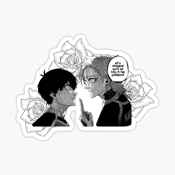 "Isagi & Kaiser Blue Lock Rivalry" Sticker for Sale by ApparelVM ...