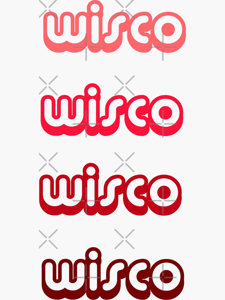 "Wisco by 4 Red" Sticker for Sale by jtbaum | Redbubble