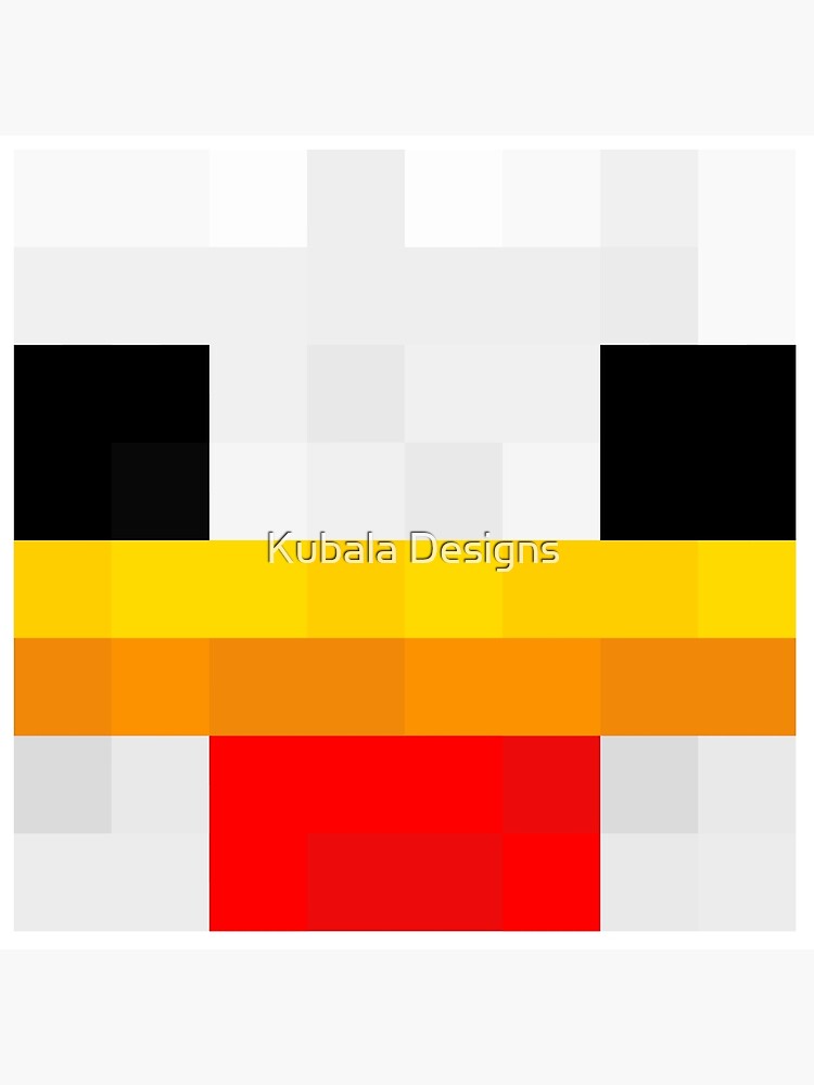 "Chicken Minecraft Head Pixel Art Design" Art Board Print for Sale by Darcekar | Redbubble