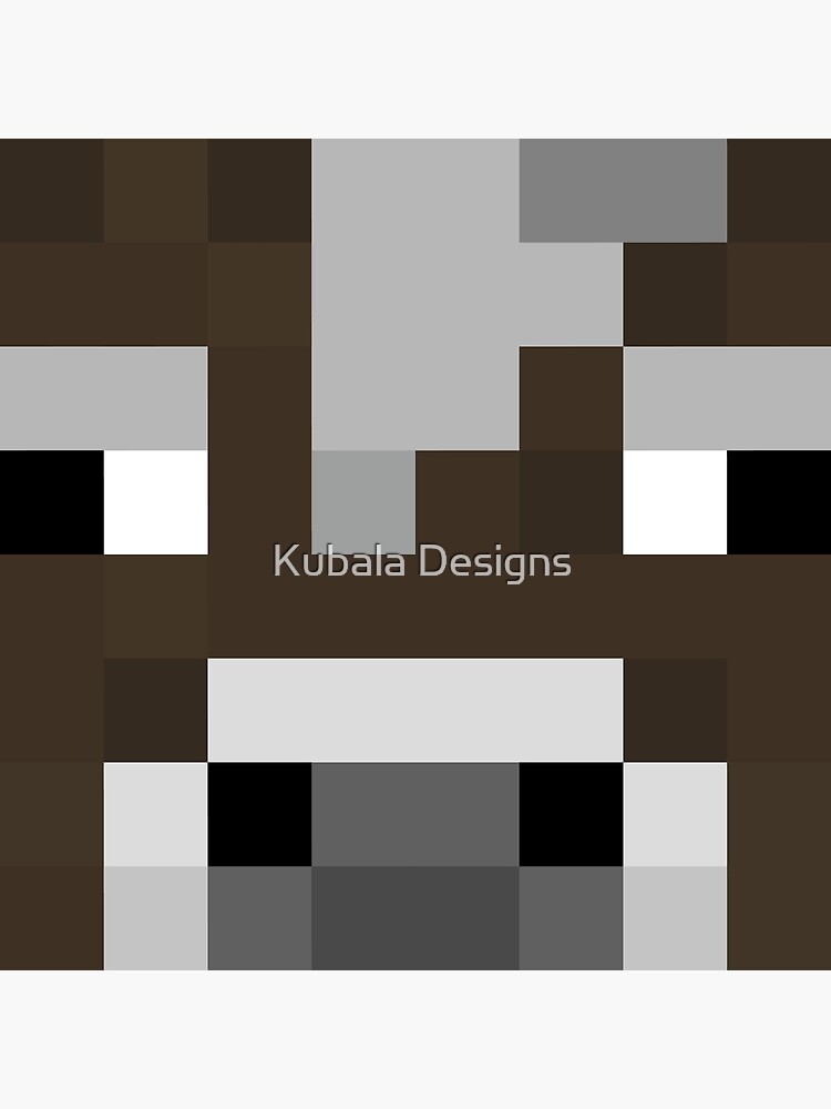 Minecraft Cow Head Pixel Art